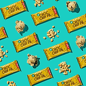 good! Snacks Keto Vegan Protein Bars, Chocolate Chip Peanut Butter, Gluten Free Keto Snack Bar, Low Carb, Low Sugar Meal Replacement, High Protein Healthy Snacks, 11g Protein, 3g Net Carbs, 12 Bars