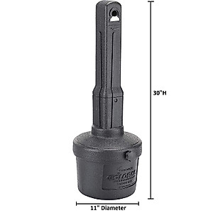 Global Industrial Black Outdoor Ashtray, 1-1/2 Gallon