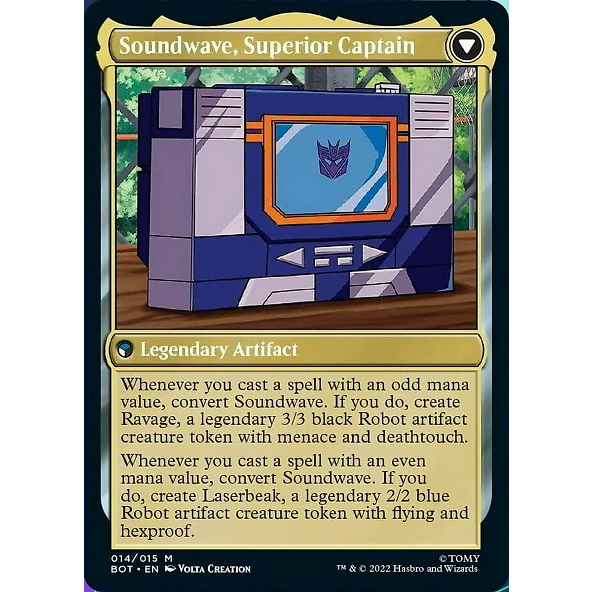 Magic: the Gathering - Soundwave, Sonic Spy // Soundwave, Superior Captain (014) - Transformers