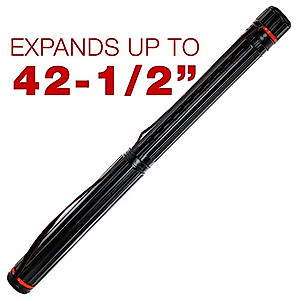 US Art Supply Black Telescoping Drafting Tube - Outside Diameter: 3-1/4", Inside Diameter: 2-7/8" inch, Length: 25 to 42-1/2 inches