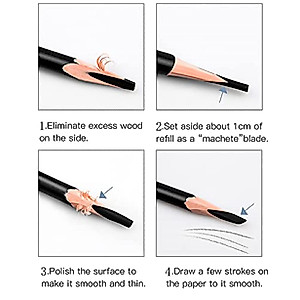 Go Ho 12 PCS Dark Brown Eyebrow Eyeliner Pencils,Sweatproof Eyebrow Pencil,Long-lasting Nice Color Eye Brow Gel Pen Makeup Brow Tint Sticks（Dark Brown）