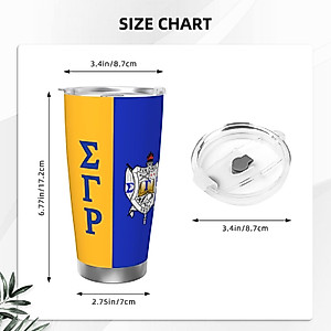 Sigma Gamma Car Cup Rho sorority paraphernalia Insulation Tumbler Reusable Stainless Steel Coffee Mug 20oz