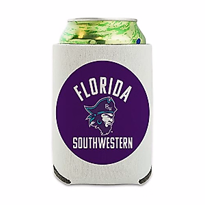 Florida Southwestern State College Buccaneers Logo Can Cooler - Drink Sleeve Hugger Collapsible Insulator - Beverage Insulated Holder