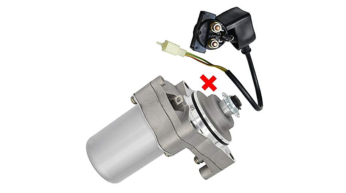 Premium 3 Bolt Starter Motor & Relay for ATVs & Dirt Bikes