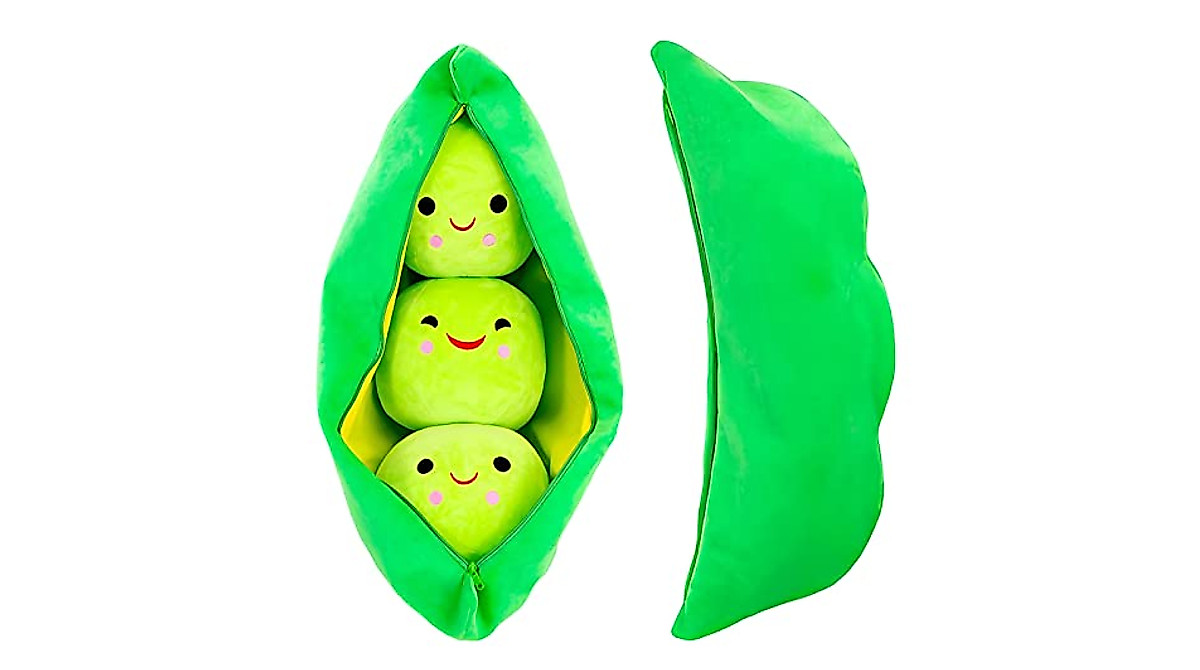 Giant Peas in a Pod Plush Toy - Soft Cuddle Gift for All Ages