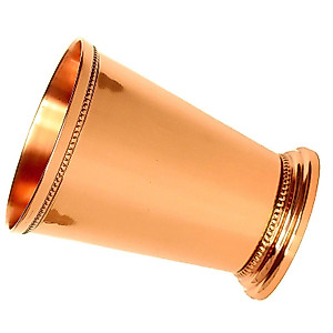 PARIJAT HANDICRAFT Mint Julep Cup Pure Copper Moscow Mule Mint Julep Cup beautifully handcrafted Capacity 12 Ounce