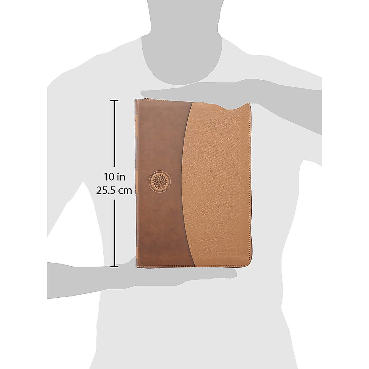 Biblia Reina Valera 1960 Tamaño grande, letra grande piel canela con cremallera / Spanish Holy Bible RVR 1960. Large Size Large Print Brown Leather with Zipper