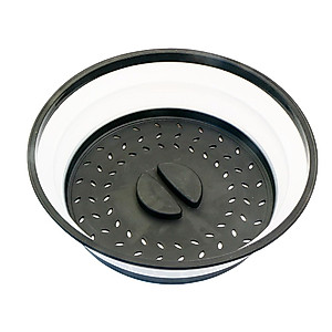 10.5 Inch Collapsible Microwave Splatter Cover For Food With Silicone Mats, Dishwasher-safe, Microwave Plate Cover With Steam Vent，BPA-Free Silicone & Plastic (blue)