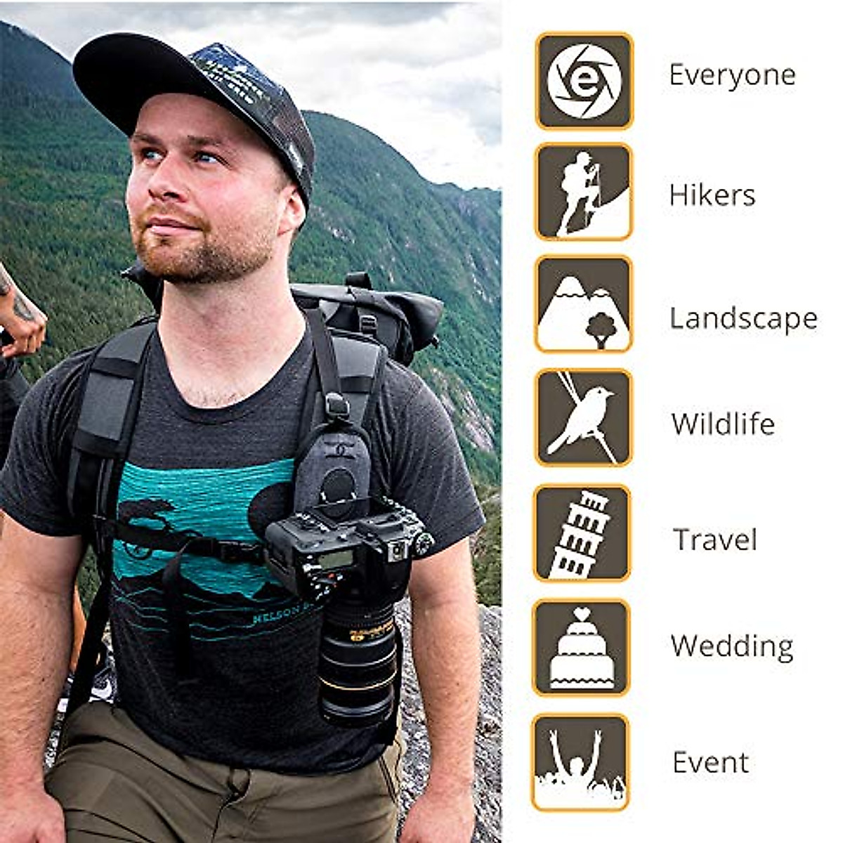 Cotton Carrier 288GREY CCS G3 Strap Shot for One Camera - Grey