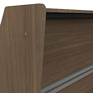 Linea Italia Office Reception Desk, 48" x 24" x 45", Walnut