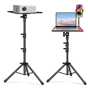 Bloazzup Projector Tripod Stand, Laptop Tripod Height Adjustable 23.5-50 Inch Projector Stand for Office Home Stage In-Studio Use Laptop Stand