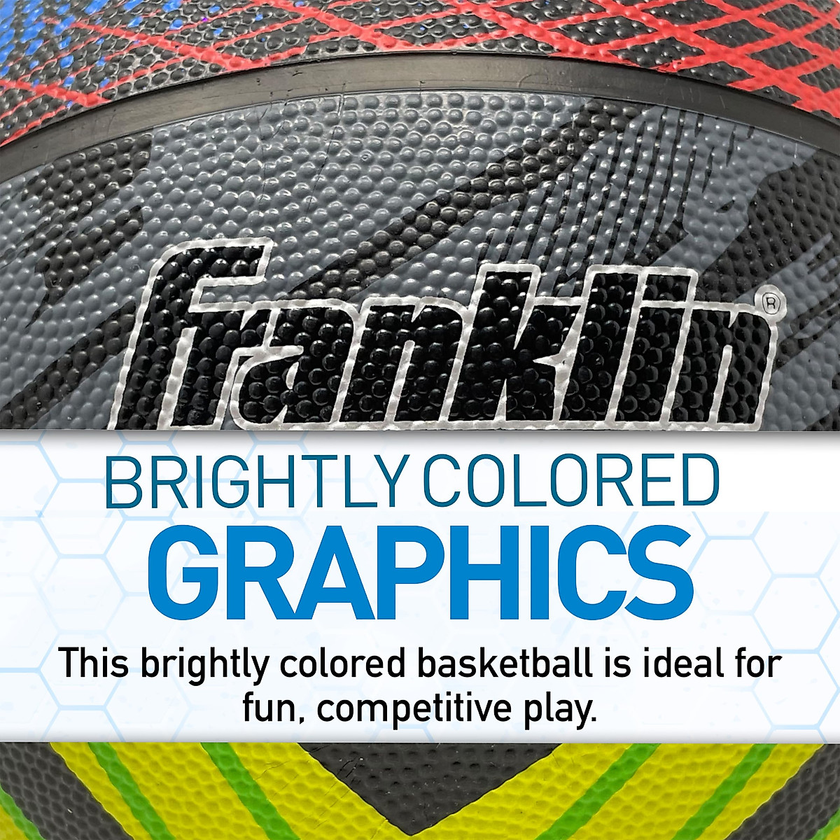 Franklin Sports Mystic Basketball - Official Size Basketball - Indoor + Outdoor Basketball - 29.5" Rubber Basketball - Air Pump Included