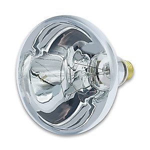 lumenivo 250W BR40 Heat Lamp Bulb Clear Heat Lamp - Bathroom Heat Lamp - Food Warmer Bulbs - Infrared Heat Light Bulb Flood Reflector Lamp with E26 Base - 120-130V