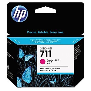 HP CZ135A Inkjet Cartridge (Magenta, 3-Pack) in Retail Packaging