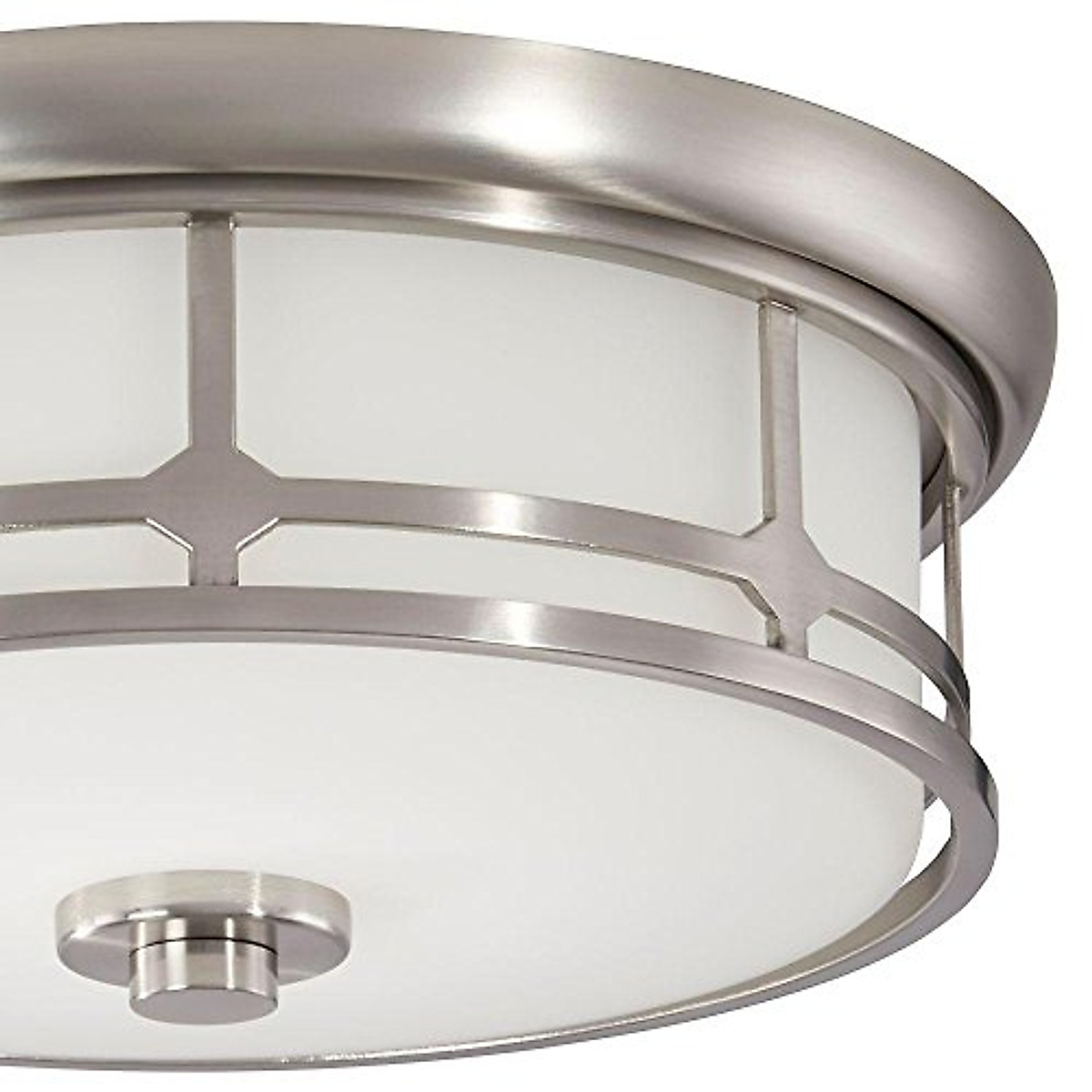 Home Decorators Collection 14 in. Brushed Nickel LED Flushmount