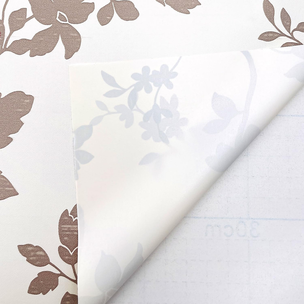 Yifely Red Peony Shelf Liner Self-Adhesive Furniture Paper Old Dresser Drawer Decor Sticker 17.7 Inch by 9.8 Feet