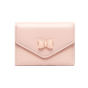 Sunwel Fashion Trendy Bow Small Bifold Wallet with Cash Credit Card Holder ID Window for Women Girls