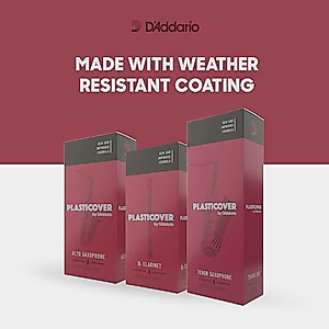 D’Addario Woodwinds Plasticover Soprano Sax Reeds, Strength 2.5, 5-pack