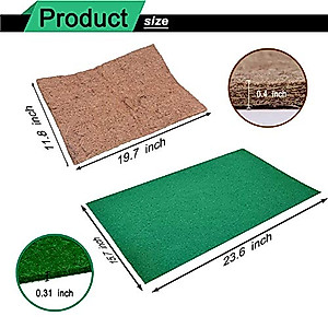 PINVNBY Reptile Carpet, 2 Sheets Lizard Terrarium Mat,Natural Coconut Fiber Substrate Bedding Habitat Liner Pads for Bearded Dragon Snake Bedding Gecko Tortoises Tortoise Chameleons