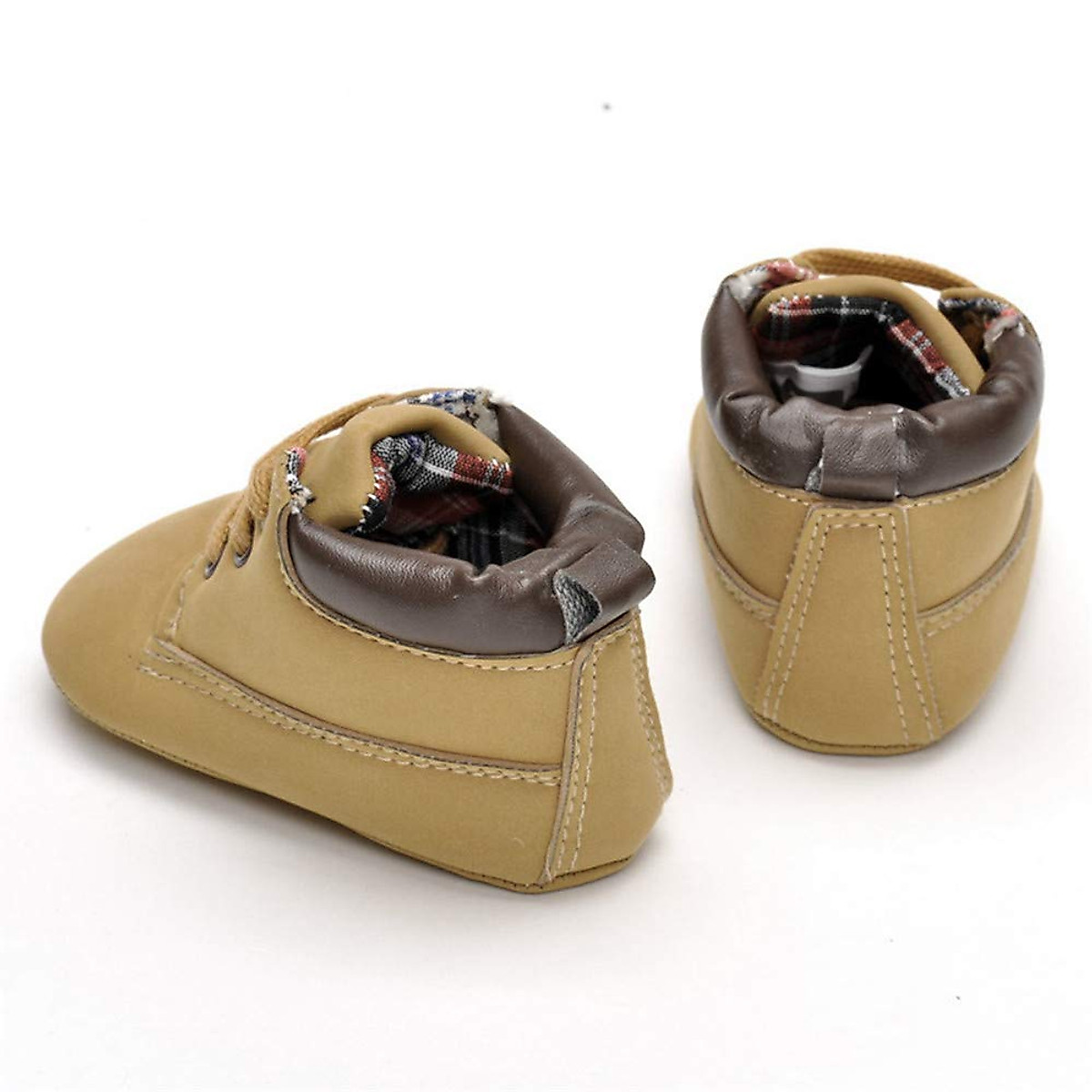 Enteer Infant Boys High-top Sneaker Brown Baby Shoes US 3