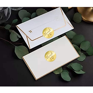 Cafurty 500 Sheets Thank You Labels Sticker Round 1.5", Thank You Sticker for Birthdays, Weddings, Giveaways, Bridal Showers and Perfect for Small Business Owner - Yellow