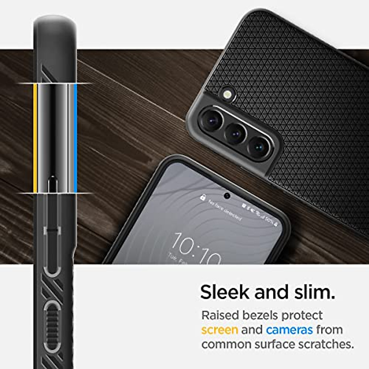 Spigen Liquid Air Armor Designed for Galaxy S22 Case (2022) - Matte Black