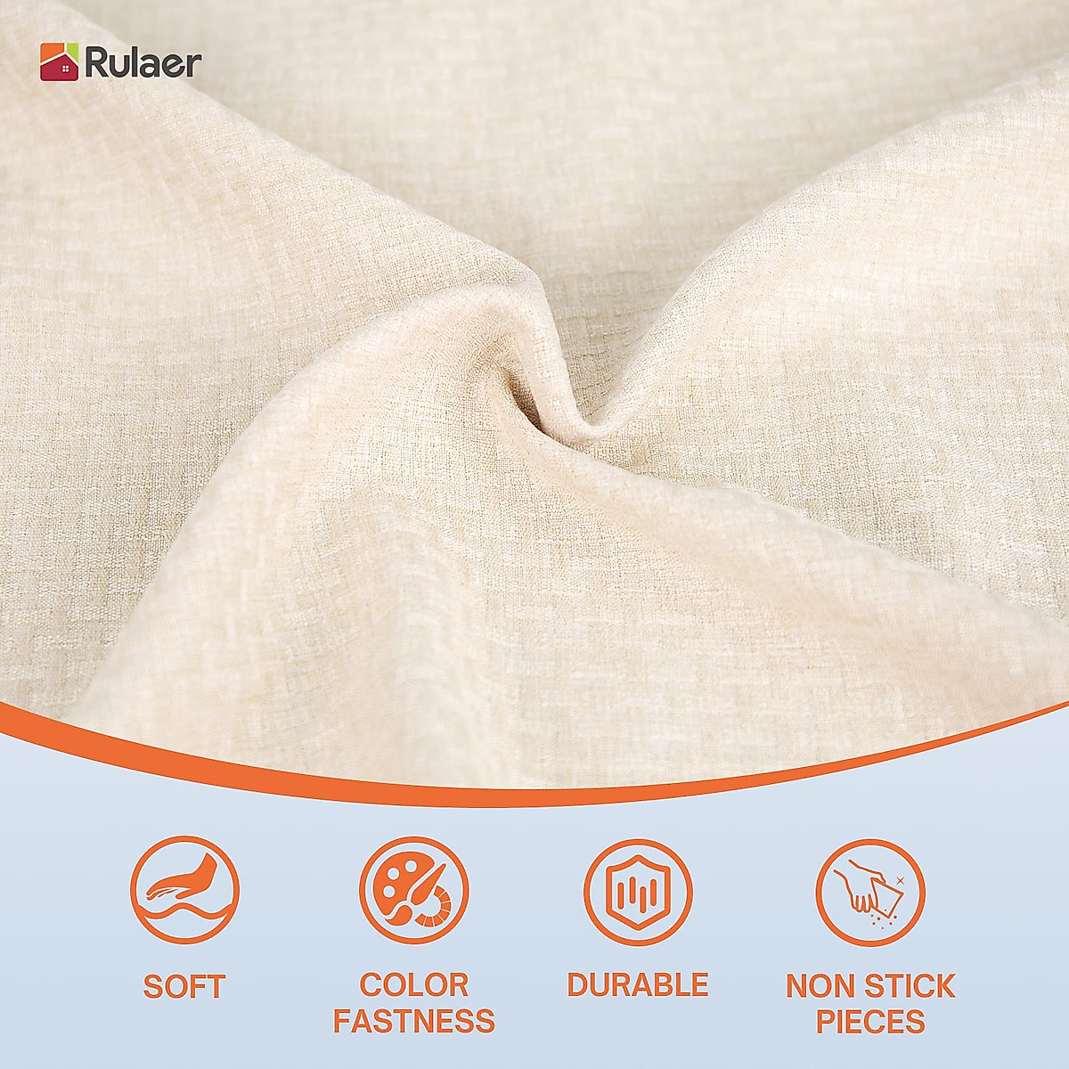 RULAER Tufted Bench Cushion Indoor 42x16x4 inch Extra Thick Soft Bench Cushion Non-Slip Durable Patio Cushions for Outdoor Furniture Double Piping Bench Chair Pad, Beige