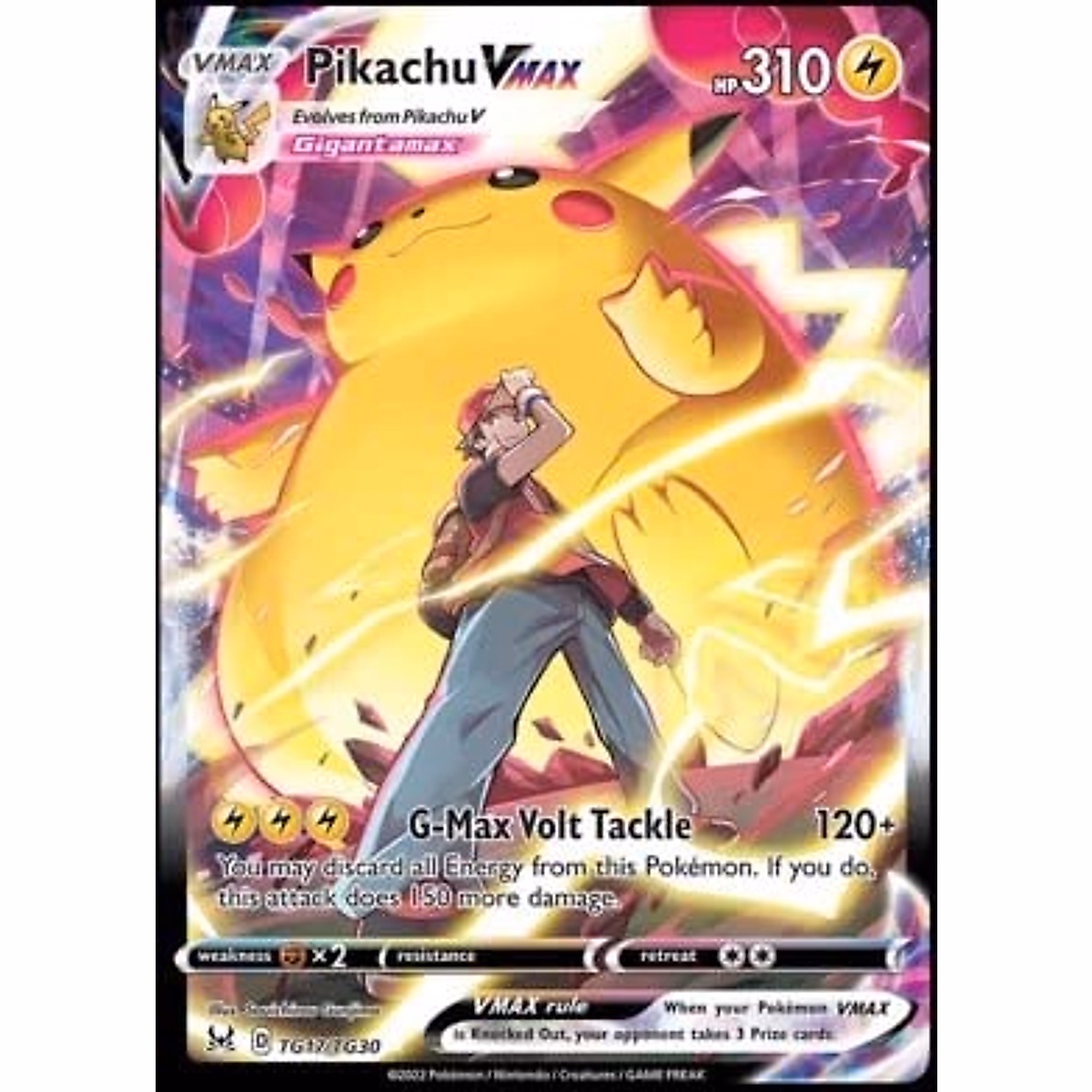 Pokemon - Pikachu VMax - TG17 - Trainer Gallery - Lost Origin - Full Art Holo Foil Card