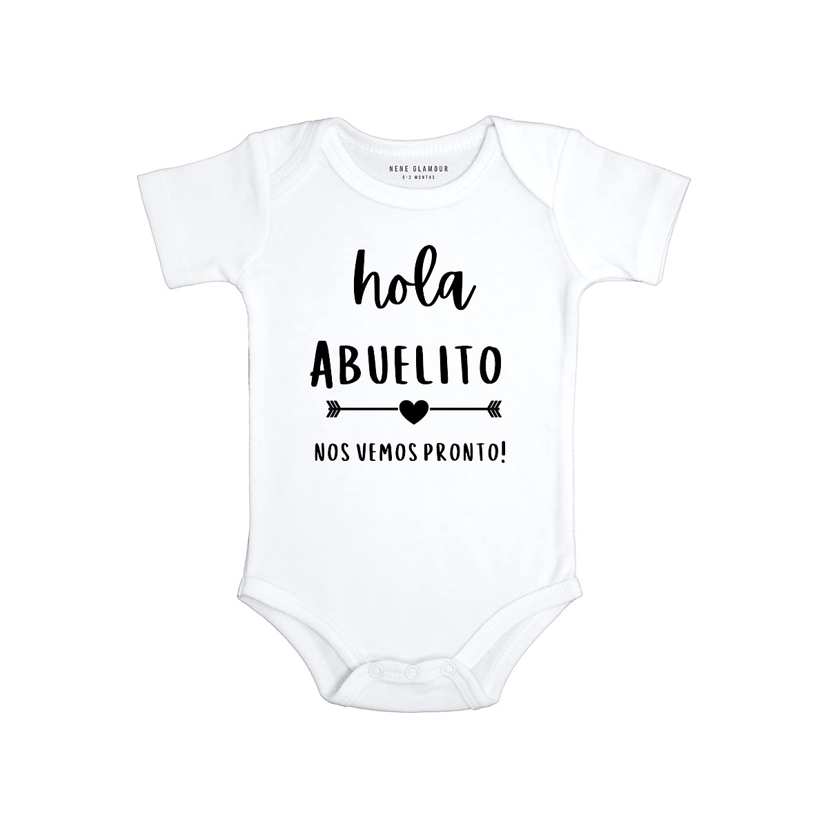 Hola Abuelito Baby Pregnancy Announcement White 0-3 Months