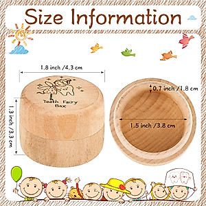 Tooth Fairy Box for Boys and Girls Wooden Baby Teeth Fairy Holder for Kids Tooth Storage and Saver Box Toothfairy Keepsake Organizer with Bottle and Tweezers for Lost Teeth Baby Shower Birthday Gift