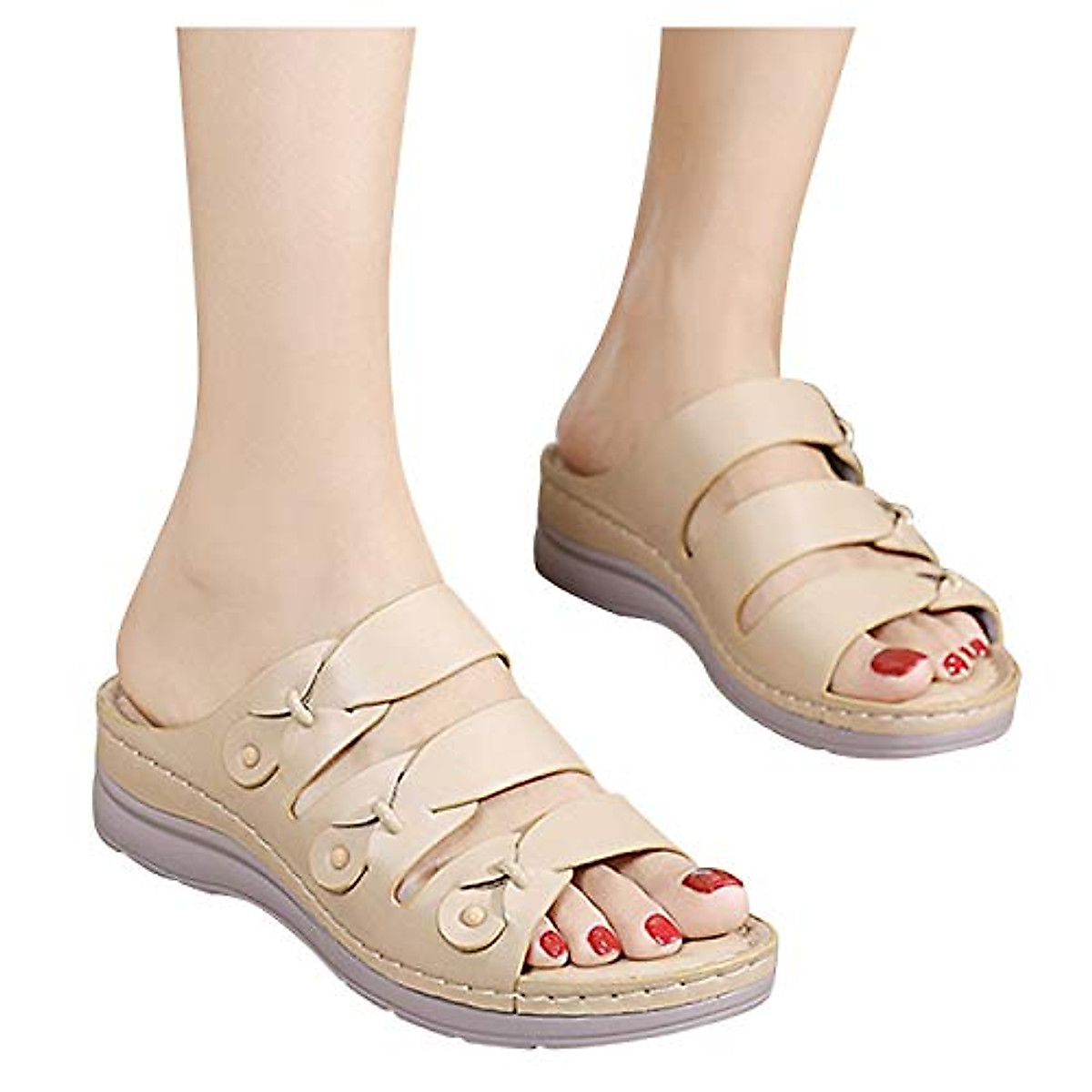justHIGH Women Outdoor Walking Sandals Athletic Sport Hiking Sandal Flat Open Toe Comfort Water Shoes Summer Beach Travel Sandles