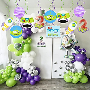 HPWF 2nd Two Birthday Party Hanging Swirl, 20pcs Birthday Decorations for Toy Inspired Story 2nd Birthday Party Supplies