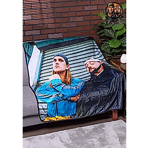Fun Costumes 60 Inch x 48 Inch Jay and Silent Bob Throw Blanket Standard