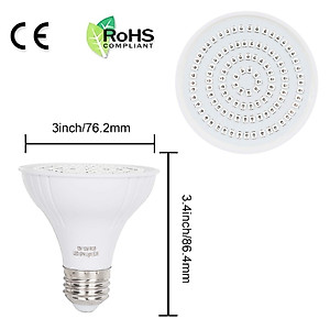 XIUBE SPA LED Light Bulb for In-ground SPA Underwater Swimming Pool RGB Color PAR20 LED Light Bulb E26 Base Replacement for Light Fixtures Remote Switch Control, 12V-12W-RGB LED SPA Light, 12V RGB