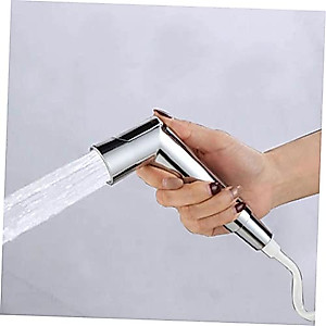 SOESFOUFU 1 Set Toilet Sprayer Bidet Handheld Cloth Diaper Sprayer Kit Handheld Sprayer Stainless Hose Hot and Cold Hand Held Bidet Cleaning Kits Cloth Diapers Hand Shower Silver Copper