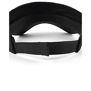 Zylioo XXL Sun Visor Hats,Summer Breathable Visor Cap,UV UPF Packable Travel Visor for Heads 22"-25" Black