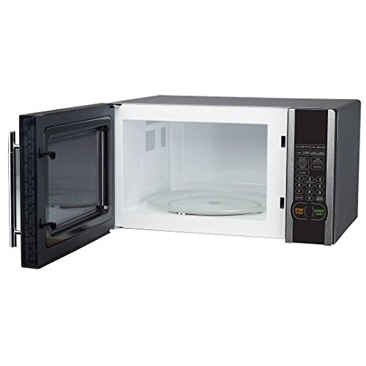 Magic Chef 1.1 Cu. Ft. 1000W Countertop Microwave Oven with Stylish Door Handle, Black