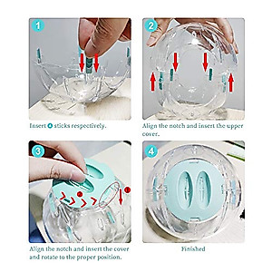 WishLotus Hamster Ball, Running Hamster Wheel 14cm Small Pet Plastic Cute Exercise Ball Golden Silk Shih Tzu Bear Jogging Wheel Toy Relieves Boredom and Increases Activity (Pink)