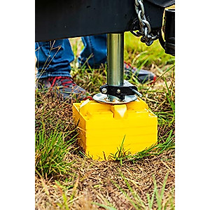 Camco RV Tongue Jack Stand | Distributes Your Trailer Weight Evenly | Compatible with 2-inch and 6-inch Diameter Tongue Jacks | Features a 3,500 lb. Weight Rating (44636)