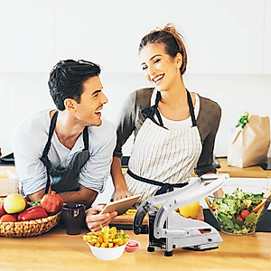 oADANNUo Commercial Grade French Fry Cutter, Professional Potato Cutter Stainless Steel, Potato Slicer French Fries, Press French Fries Cutter for Potato