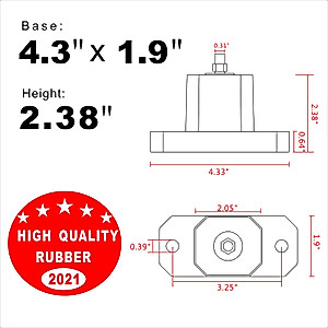 4 Pack Air Conditioner Shock Pad - Rubber Vibration Isolator Mounting Bracket for Outdoor Units Mini Split & HVAC & Central Air Conditioner Accessories