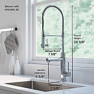 KRAUS Artec Pro 2-Function Commercial Style Pre-Rinse Kitchen Faucet with Pot Filler in Brushed Gold, KPF-1603BG (Pack of 3)