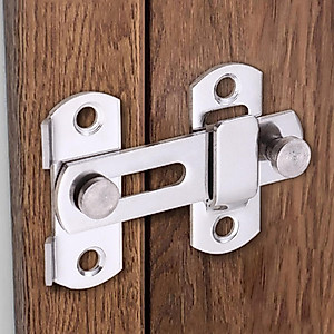 Xisakaca Stainless Steel Gate Flip Latch Lock, 180 Degree Flip Sliding Barn Door Lock, Safe barn Door Locks for Household, Shed, Sliding Doors, Garage, Outdoor Fence