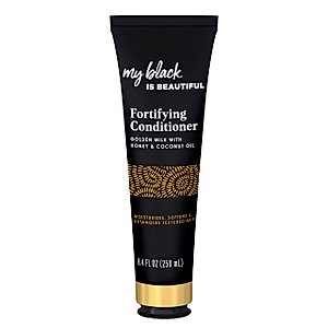 My Black is Beautiful Golden Milk Fortifying Conditioner, 8.4 Fl Oz — Sulfate Free, Moisturizing Conditioner for Curly and Coily Hair with Coconut Oil, Honey, and Turmeric