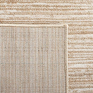 SAFAVIEH Vision Collection Runner Rug - 2'2" x 8', Creme, Modern Ombre Tonal Chic Design, Non-Shedding & Easy Care, Ideal for High Traffic Areas in Living Room, Bedroom (VSN606F)