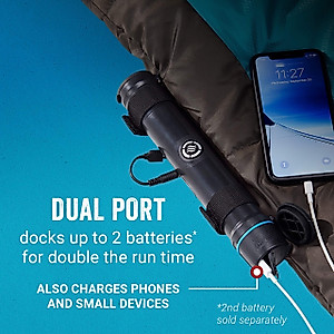 Coleman OneSource Heated Mummy Sleeping Bag and Rechargeable Battery, 4 Adjustable Heat Settings Lasts Up to 4 Hours, Sleeping Bag for Adults with Dual-Port Charging Dock and Included Battery