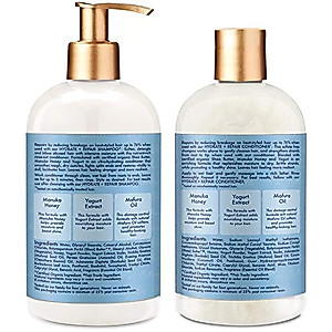 SheaMoisture Hydrate & Repair conditioner For Damaged Hair Manuka Honey & Yogurt Shea Butter Shampoo and Conditioner 13oz