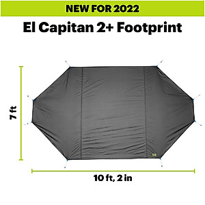 Eureka! El Capitan 2+ Outfitter Fitted Footprint (Compatible with, but Not Included—El Capitan 2+ Outfitter 2-Person Camping Tent—Sold Separately)