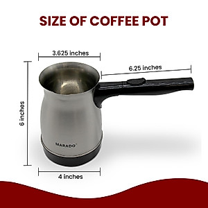 Marado — Arabic/Turkish Foldable/Portable — Electric Coffee pot — Stainless Steel — up to 5 cups