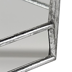 Kate and Laurel Felicia Modern Glam 2-Piece Nesting Metal Mirrored Decorative Accent Trays, Silver